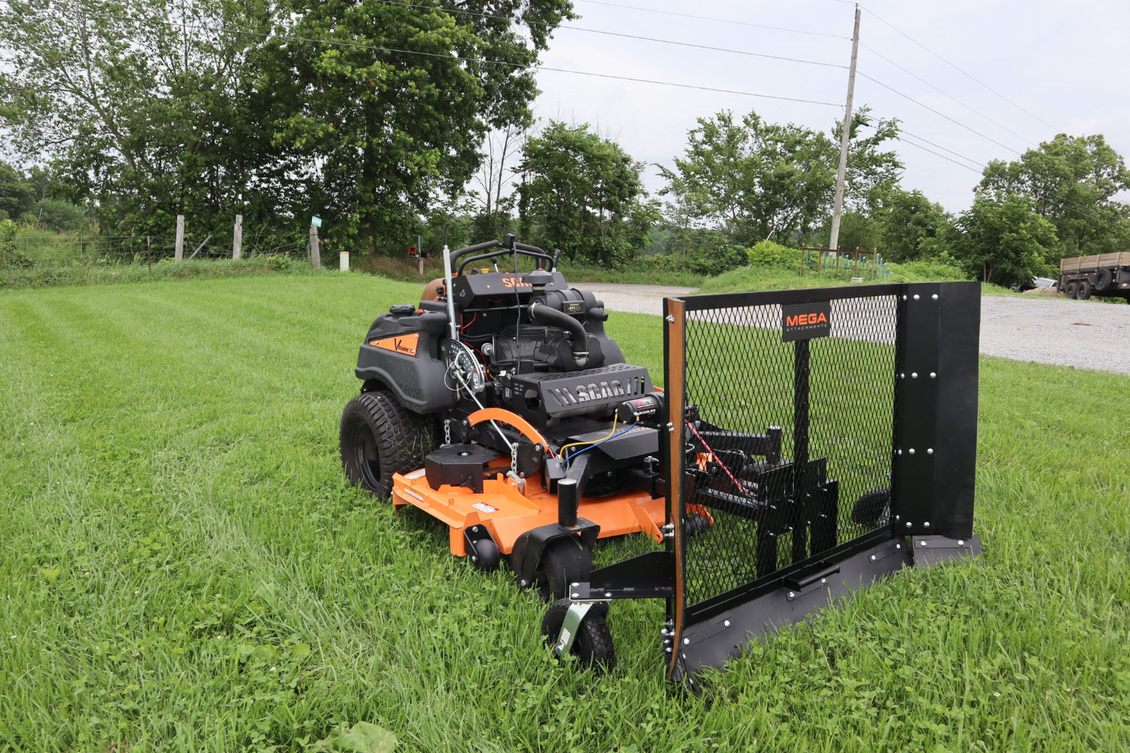 Commercial Leaf Plow for Stand-On Mowers – Mega Attachments