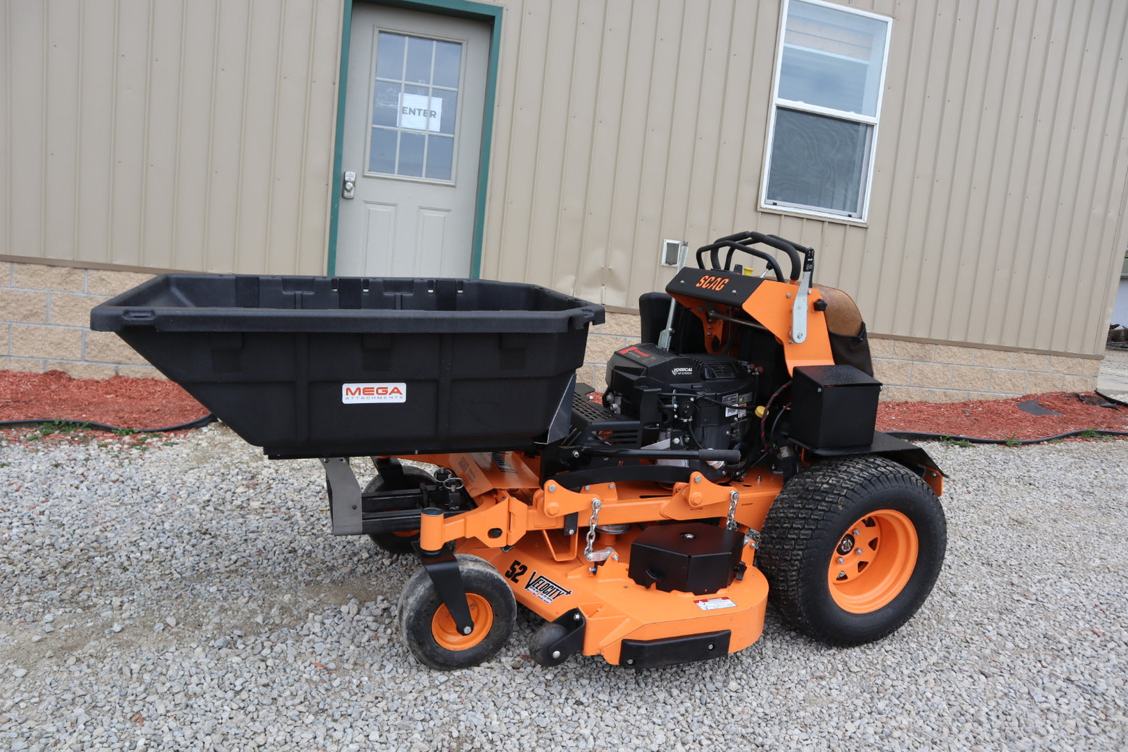 Scag V-Ride II Manual Mulch Dump Kit | Mega Attachments